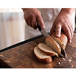 HUMBEE Chef 8 Inch, Serrated Bread Knife, Black