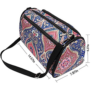 MZCXMAO Knitting Bag Crochet Storage Organizer Large Crochet Bag Yarn Bags for Crocheting Classical Yarn Holder Bag (Orange Cashew Blossom)