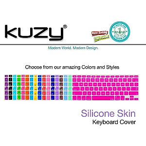 Kuzy - Gray Ombre Colors Keyboard Cover Silicone Skin for MacBook Pro 13" 15" 17" (with or w/Out Retina Display) iMac and MacBook Air 13" - Mix Grey Ombre