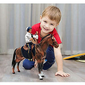 Click N' Play Police on Horse 12" Action Figure Play Set with Accessories