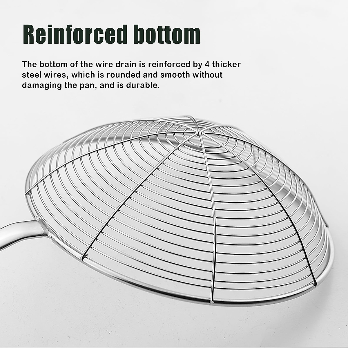 Spider Strainer, Cooking Spider, 5.5 Inch Spider Strainer Skimmer, Strainer with Wood Handle, Fryer Scoop Strainers for Kitchen Pasta Strainer Slotted Spoon Wire Strainer Ladle for Cooking