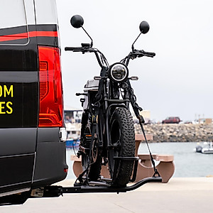 MotoTote Mini – Premium Ebike Rack (200 lbs. Capacity) with Zero Wobble Hitch Mount, Fits Fat Electric Bike Tires up to 5" - Made in USA