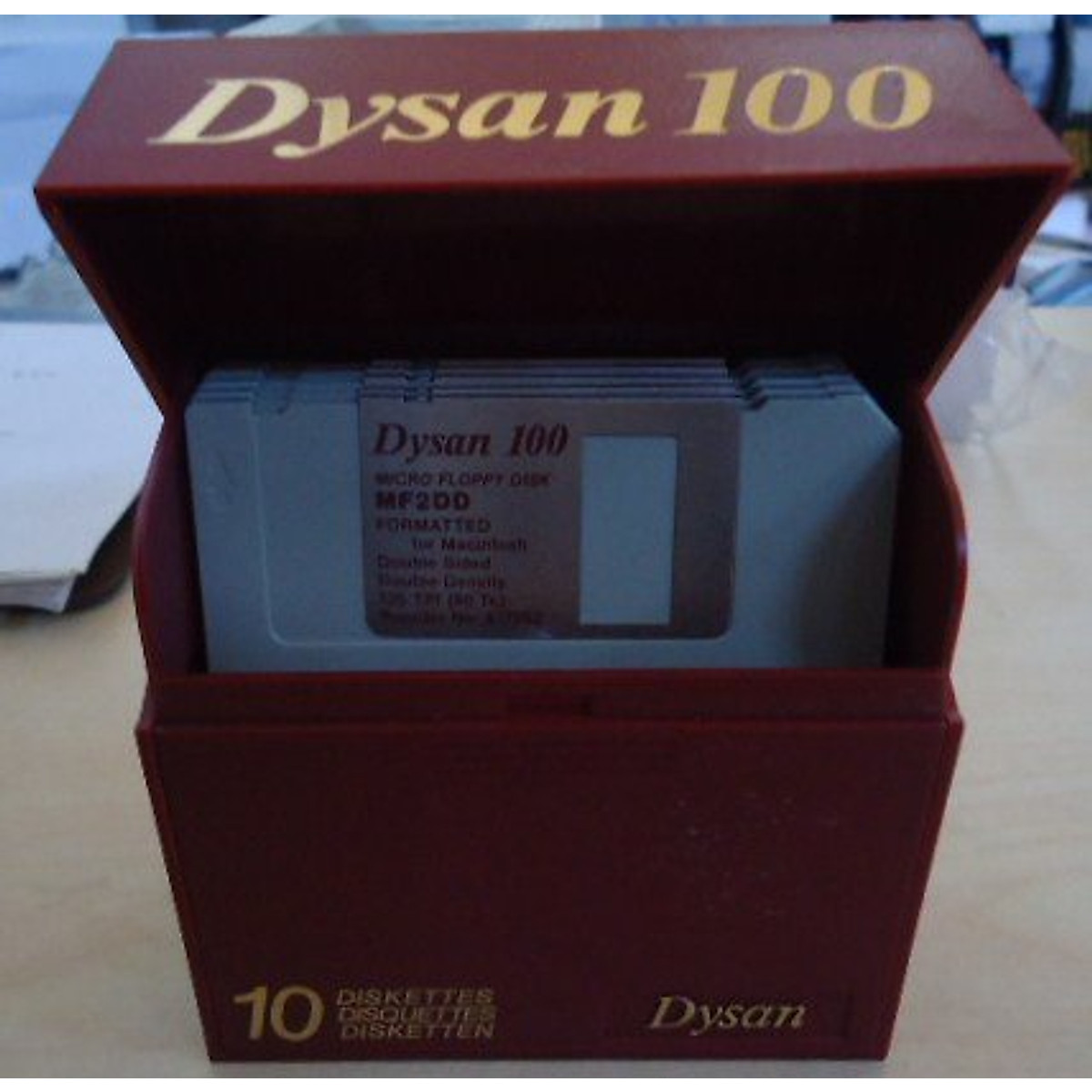 10 Blank 3.5" Floppy Disks w/ Storage Box! Double Density (DD) Mac Formatted - Diskettes Disc Storage Case