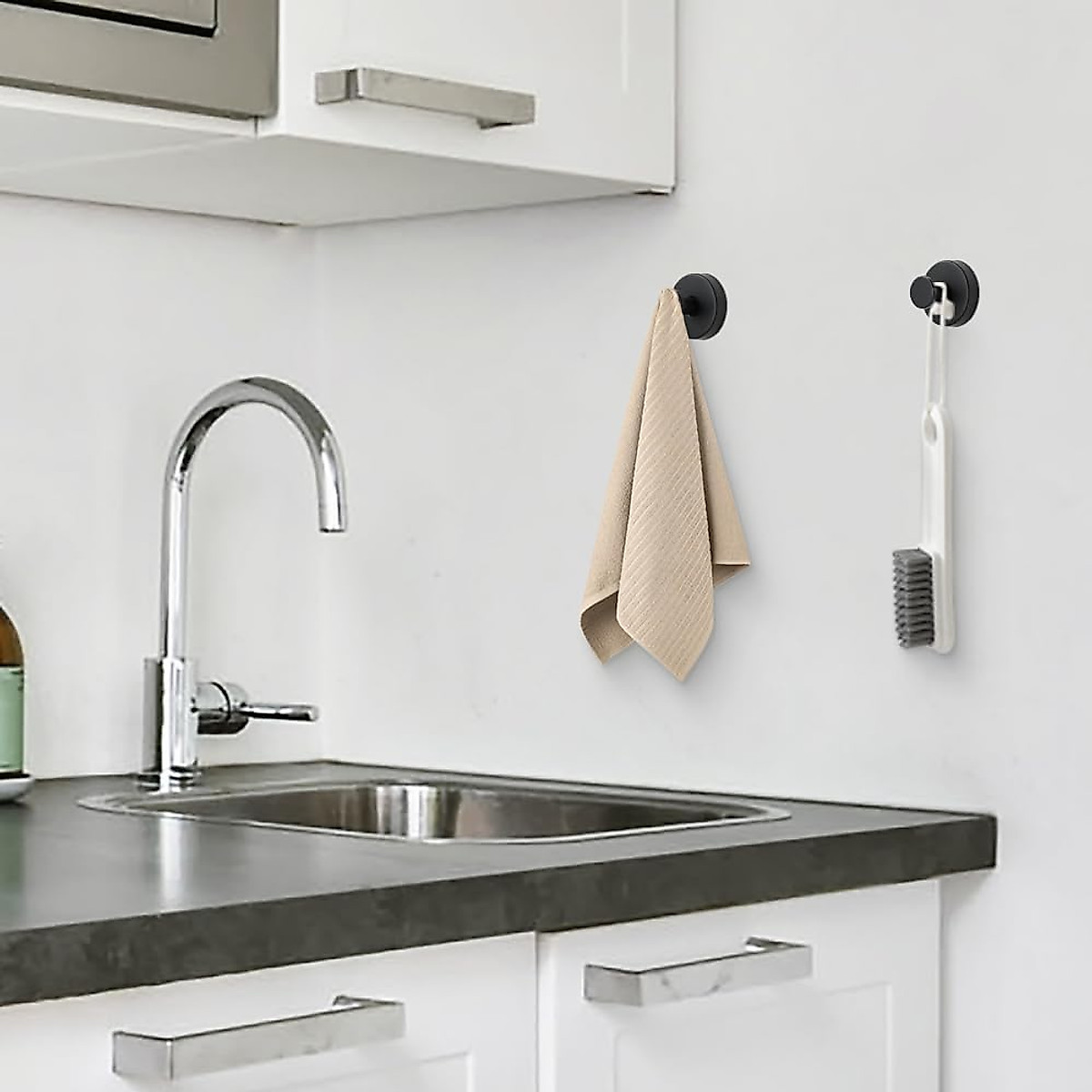 Lagwry Luxe Hold No-Drill Hooks, 2024 Upgraded Suction Cup Hooks for Shower, Stainless Steel Waterproof Suction Cup Hooks, Bathroom, Hanging Towels, Mirrors, Mounting on Glass Shower Doors (Sliver*2)