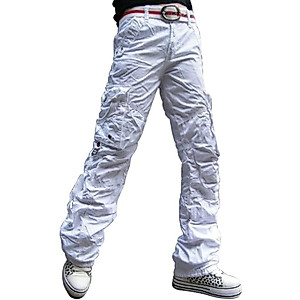 SKYLINEWEARS Women’s 100% Cotton Tactical Pant Camping Hiking Army Cargo Combat Trouser Multi Pockets Utility Work Pants White XXL