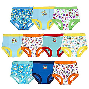Coco Melon Unisex Baby Amazon Exclusive 10-pk Potty Pants With Stickers Success Tracking Chart And Toddler Training Underwear, 10-pack Cocomelon Blue, 2T US