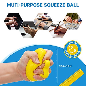 Fanwer Finger Exerciser Hand Squeeze Ball, Hand Grip Strength Trainer Build Hand, Finger and Wrist Strength, Finger Extension Exerciser for Rehab, Arthritis, Carpal Tunnel