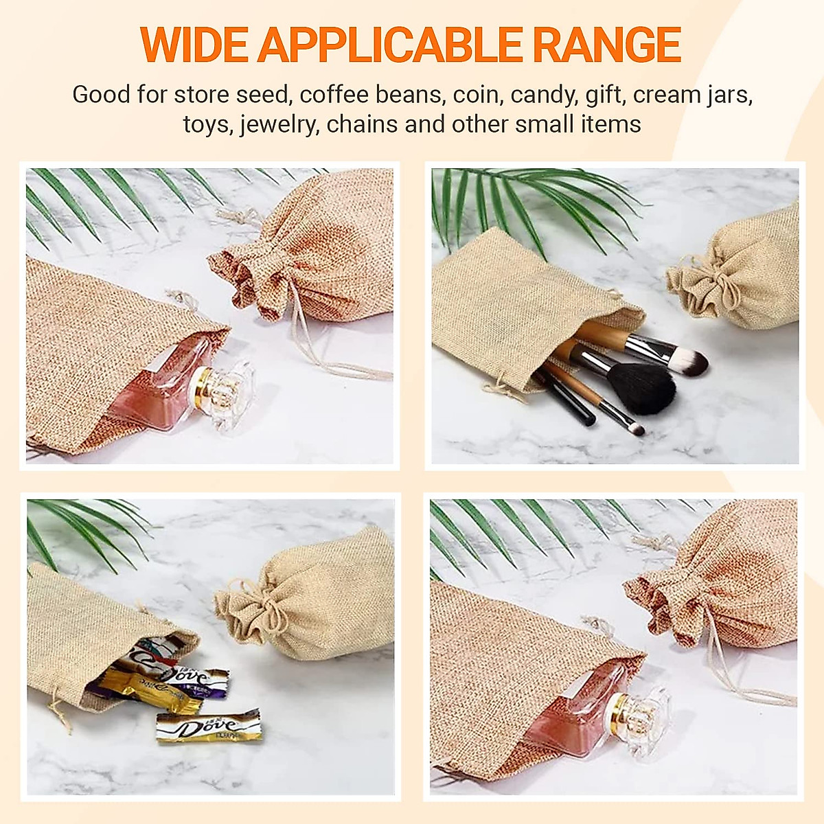 Burlap Bags with Drawstring – Pack of 25 (4 x 6 Inch) Burlap Sacks Perfect for Jewelry, Party, Wedding Favors, Christmas, Coffee and DIY Craft