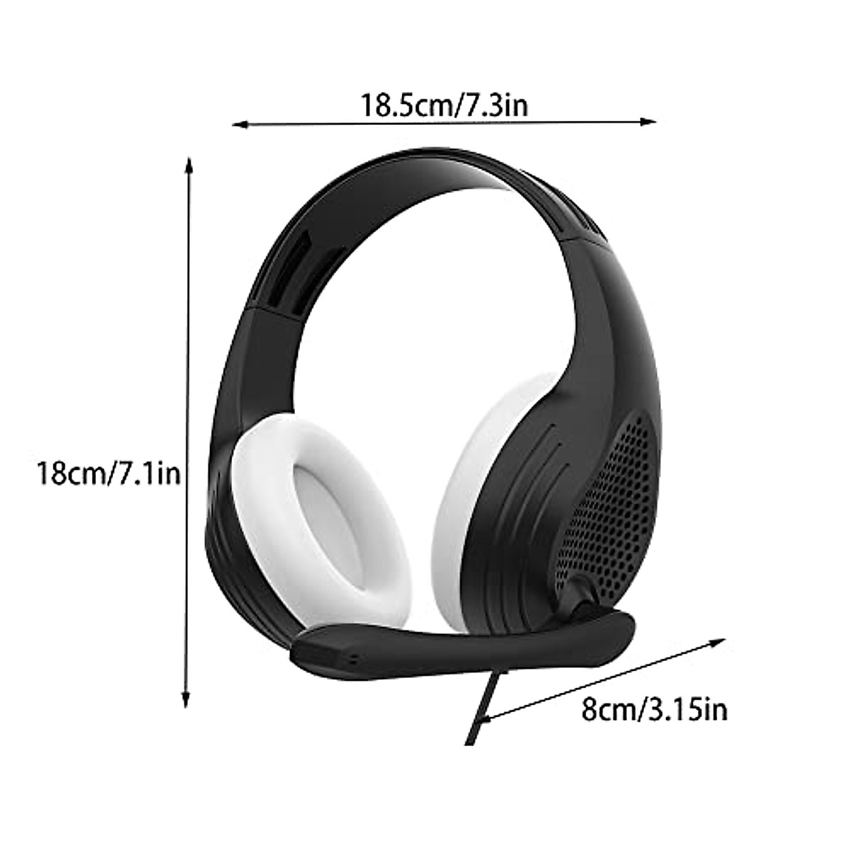 Wired Headphone,3.5mm Jack Over Ear Headphone with Microphone Noise Canceling Student