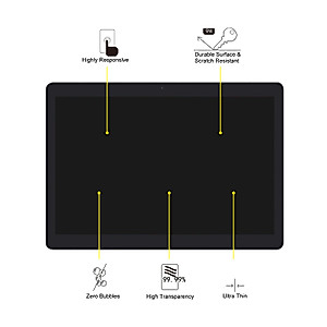 Transwon 2PCS Tempered Glass Screen Protector for TCL Tab 8 LE Tablet Model 9137W, for TCL Tab 8 LE Screen Protector