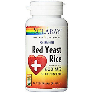Solaray Red Yeast Rice Capsules, 600 mg, 90 Count