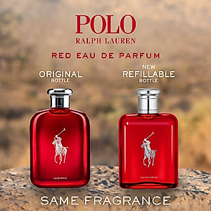 RALPH LAUREN FRAGRANCES Polo Red - Eau de Parfum - Men's Cologne - Woody & Spicy - With Ginger, Sage, and Cedarwood - Medium Intensity - 4.2 Fl Oz