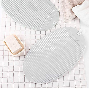 Cibicon Household Washboard,Travel Washboard,Collapsible Washboard,Non-Slip Laundry Pad,Hand Percussion Washboards, Soft Plastic Hand Folding Washboard
