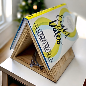 Multi-Functional Triangle Book Holder No Assebmly Required | Convenient Book Stand with Storage Cubby for Organized Reading Experience | Wooden Book Accessory | Perfect Gift for Book Lovers