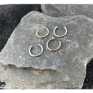 FreshTrends 18 Gauge 5/16"- 14K Yellow Gold Nose Hoop