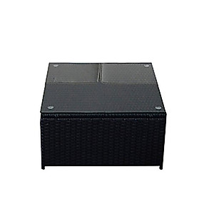 MCombo 6085 9 PC Cozy Outdoor Garden Patio Rattan Wicker Furniture Sectional Sofa (Creme White)