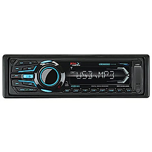 BOSS Audio Systems MR1308UABK Marine Stereo System – Single Din, Bluetooth Audio and Calling Head Unit, Aux-in, USB, SD, Weatherproof, AM/FM Radio Receiver, No CD Player, Hook Up To Amplifier
