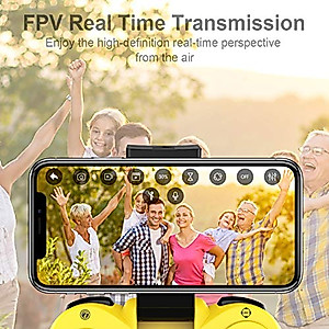 HASAKEE Q8 FPV Drone with 1080P Camera for Kids Adults,RC Drones for Kids,Quadcopter with Yellow Light,Altitude Hold,Gravity Sensor and Remote Control,Kids Gifts Toys for Boys and Girls
