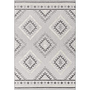 Artistic Weavers Mette Bohemian Outdoor Area Rug, 7'10" x 10'3", Grey