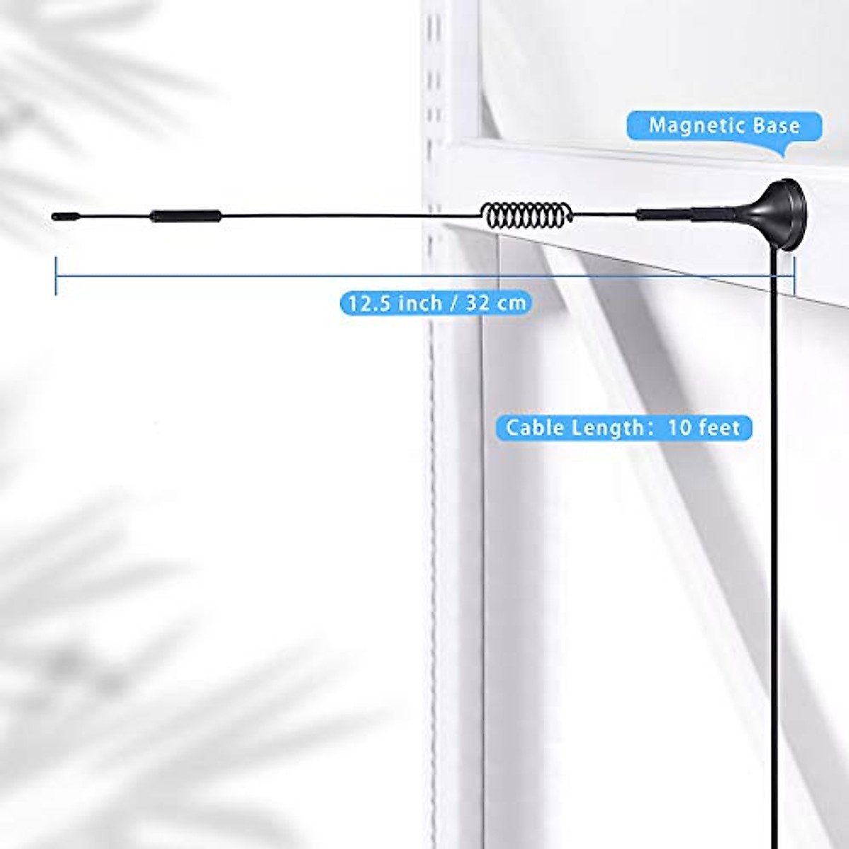 Bingfu 4G LTE 7dBi Magnetic Base MIMO TS9 Antenna (2-Pack) Compatible with Verizon AT&T T-Mobile Sprint 4G LTE Mobile Hotspot MiFi Router Cellular Mobile Broadband Modem USB Modem Dongle Adapter