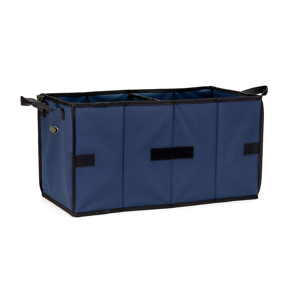 MCY Accordion Bag – Reusable Eco-Friendly Foldable Bag, Reinforced Shell, Durable Fabric, Easy Storage, Compact and Expandable, Grocery Bag (Navy Blue, 13x13x25 inches)