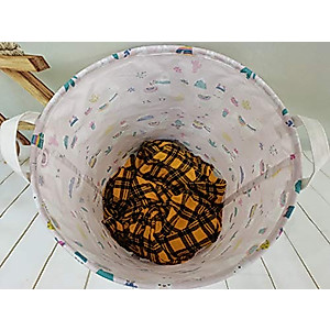 Storage Baskets Waterproof Foldable Organizer Large Storage Bins for Dirty Clothes Home and Office Toy Organizer Laundry Hamper(Pink Llama)