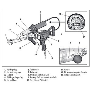 AC230V Plastic EX2 Extrusion Booster Welder Gun