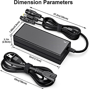 Cuifati Universal 42V 2A Battery Charger, 42V 2A Electric Scooter Charger for GOTRAX GXL V2, G2, G3, G4, Glider, XR Elite, XR Ultra 36V Lithium ion Battery (US Plug)