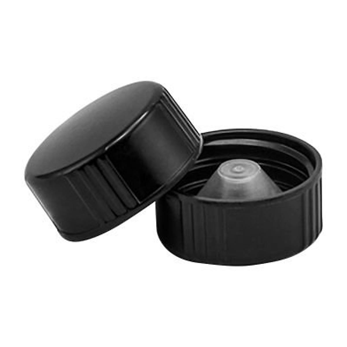 Black Phenolic CT Lid with PolyCone Liner, 24-400 (Pack of 6)