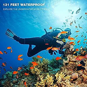 CAMWORLD Action Camera 4K 24MP Ultra HD WiFi Dual Color Screen Waterproof Camera EIS 131FT Underwater Cameras 170 Degree Wide Angle, 2 Rechargeable Batteries and Accessories Kit