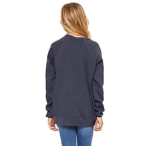 BELLA + CANVAS Youth Sponge Fleece Sweatshirt S Heather Navy
