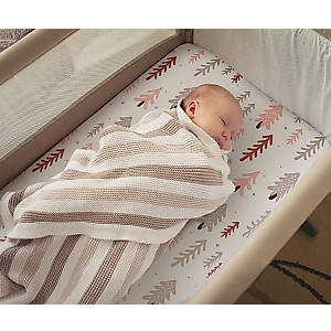 Pack n Play Sheets, BROLEX 2 Pack Mini Crib Sheets,Stretchy Portable Fitted Playard Sheet Set, Convertible Playard Mattress Cover,Ultra Soft Breathable Material,Jungle Animals