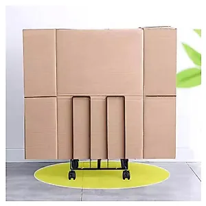 zktoermn Carton Storage Rack, Carbon Steel Carton Stand Can Store 10-15 Cardboard Boxes Portable and Movable Home Supermarket Commercial (Color : Black, Size : 30x25x43cm)