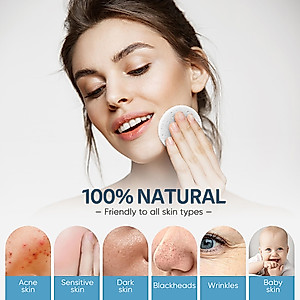 GAINWELL 50-Count Compressed Facial Sponges with Storage Container, for Facial Cleansing, Reusable Makeup Remover, Portable, Suitable for Travel, White