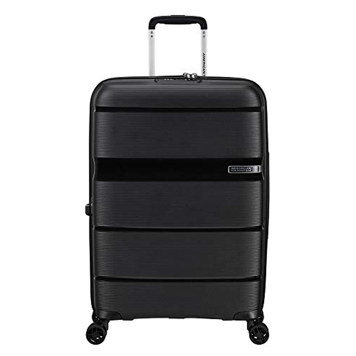American Tourister Unisex_Adult Luggage Suitcase, Black (Vivid Black), M (66 cm-63 L)