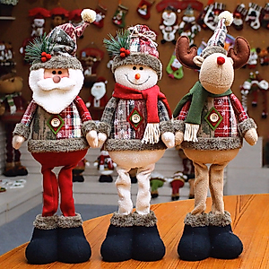 GIANTHONG Snowman Reindeer Santa Claus Christmas Decorations Figurine Christmas Ornament Standing Home Decorations Doll