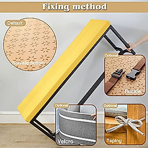 RXASC Custom Bench Cushions,Bench Cushions for Indoor Furniture,Personalized Size Bench Cushions,Non-Slip Bottom Cushion,50D High Density Foam Cushion for Garden Terrace Swing Porch Cushions