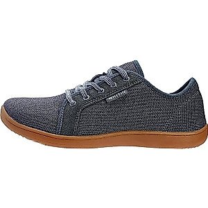 WHITIN Men's Fashion Barefoot Sneakers Arch Support Zero Drop Sole Minimus Casual W81 Size 8W Minimalist Tennis Shoes Fashion Outdoor Walking Lightweight Comfortable Male Zapatos Grey Gum 41