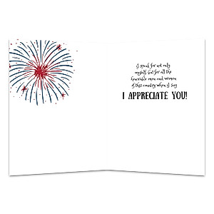 Simply Uncaged Christian Gifts Military Appreciation Card 5x7Inch for Service, Veteran, Military, Navy, Army Appreciation Card, Service Appreciation Card (Single Card)