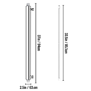 VEVOR Water Purifier Filter, for Whole House Water Purification, 12GPM 110V 55W, 2 Extra Lamps + 1 Extra Quartz Sleeve