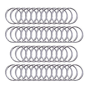 Livder Metal Swivel Lanyard Snap Hooks and Split Key Rings Chain Hook Keychain, 100 Pieces