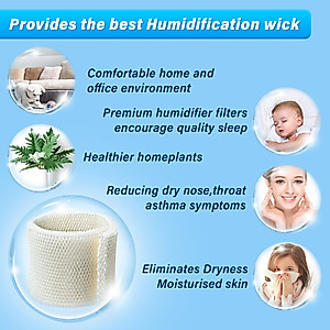 MAF1 Humidifier Wicking Filters for AIRCARE/MoistAIR/Kenmore/Essick Air, Fits Air-Care Emerson Moistair Humidifier Replacement Wicks MA1200 MA1201 MA0950 MA09500,14906 32-14906 42-14906 EF1-2 Pack
