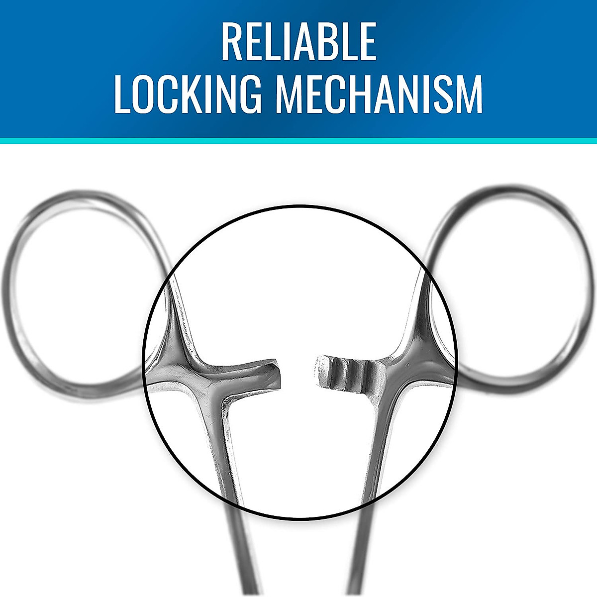 MABIS Kelly Forceps, Medical Forceps, Locking Forceps, Silver, 5.5"