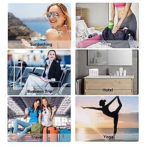 Travel Bottles TSA Approved Containers Leak Proof Travel Vacuum Portable Dispensing Bottles Airless Pump Bottle Set Travel Size Toiletries Tubes Kit for Liquids with Portable Zipper Bag