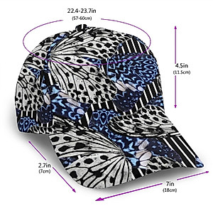 sptvan Baseball Caps Red Butterfly Pattern Printed Dad Hats Adjustable Fashionable Funny Sport Casual for Women Girls Hat