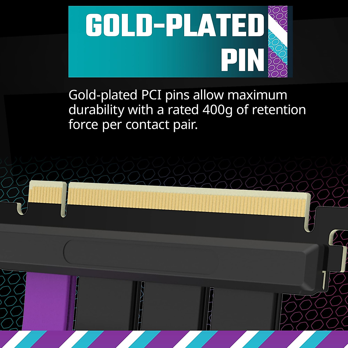 Cooler Master MasterAccessory Riser Cable PCIe 4.0 x16 300mm Black, PCIe 4.0 Compatible, EMI Shielded 30 AWG, Protective ABS Casing for Graphics Card (MCA-U000C-KPCI40-300)