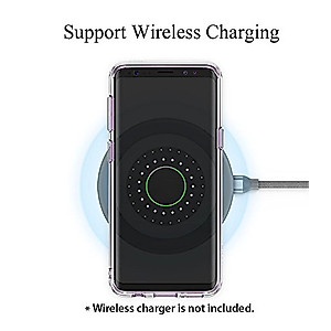 Unov Galaxy S9 Case Clear with Design Soft TPU Shock Absorption Slim Embossed Floral Pattern Protective Back Cover for Galaxy S9 (Flower Bouquet)