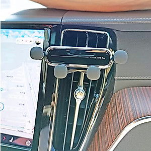 SiMaXuanCar car Phone Holder Vent Phone Holder Auto Lock Gravity Type Phone Holder with knob Locking Hook Clip Suitable for Various Vent Mount Suitable for 2.5~3.5 inch Width Smartphone(Black)