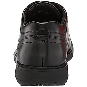 Nunn Bush Men's PRO Cap Toe Oxford with KORE Slip Resistant Comfort Technology, Black, 10.5 X-Wide