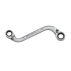 GEARWRENCH 12 Pt. S-Shaped Reversible Double Box Ratcheting Wrench, 1/2" x 9/16" - 85334